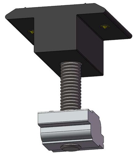 Clenergy Inter Clamp, Standard 35 mm with Grounding Pins, black anodized