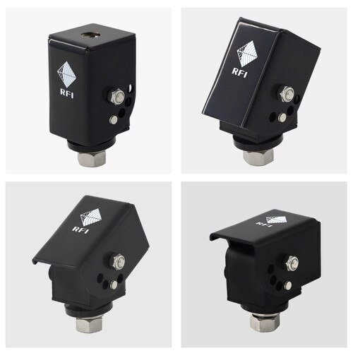 RFI Folding Bull Bar Bracket; Black Chrome Stainless Steel