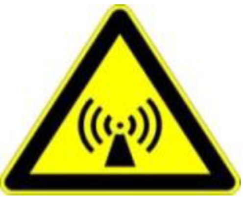 RADIATION HAZARD LABEL WARNING TYPE 40MM
